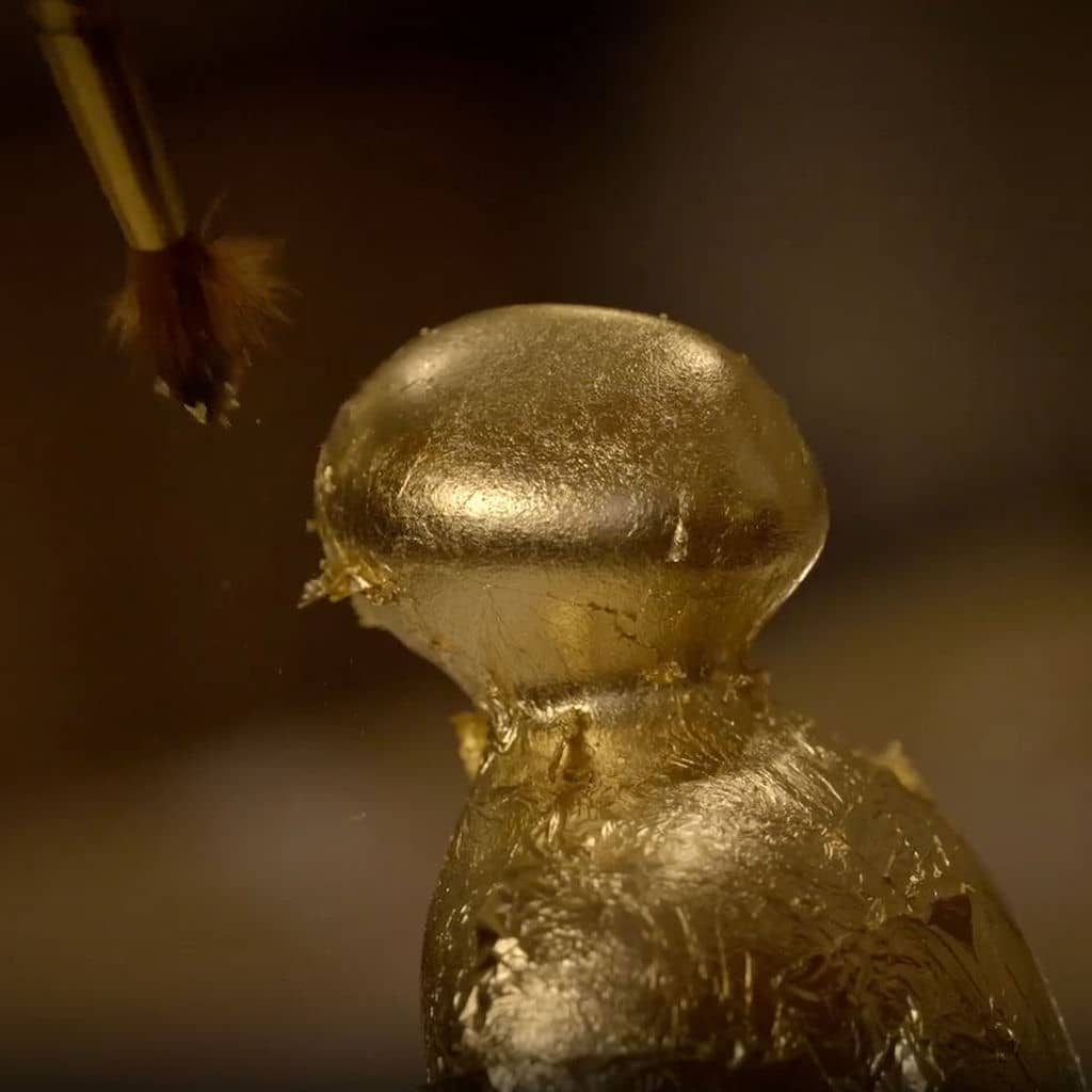De Visitor 24k Gold Leaf Limited Edition van Guido Deleu – starttoart
